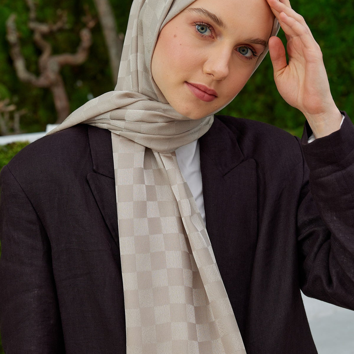 Jakar Janjan Dama Desen Şal - Ten – Emproyal